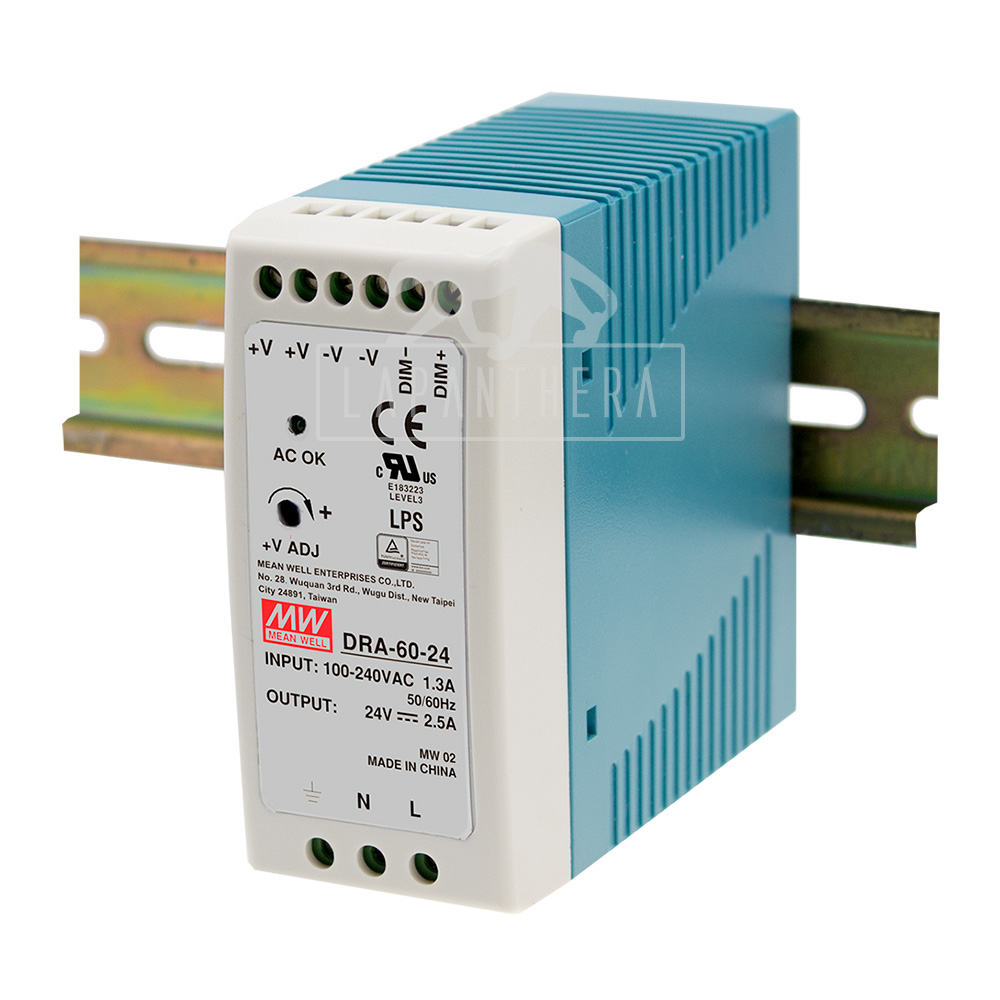 Meanwell webbolt | Mean Well DRA-60-24 ~ DIN Rail Mounting Power Supply ...